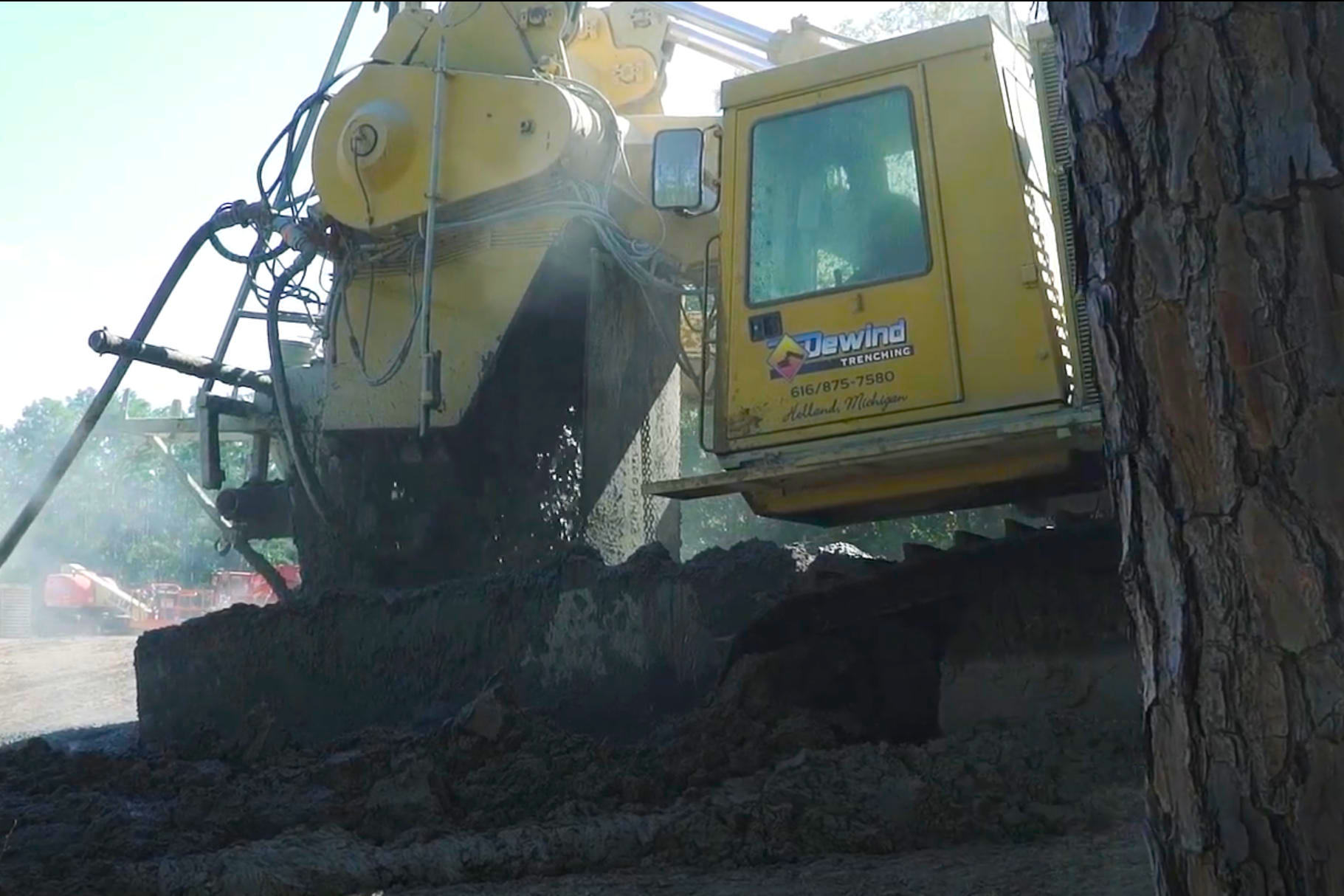 DeWind Featured By KSA at Lake Tyler, Tx - DeWind One Pass Trenching